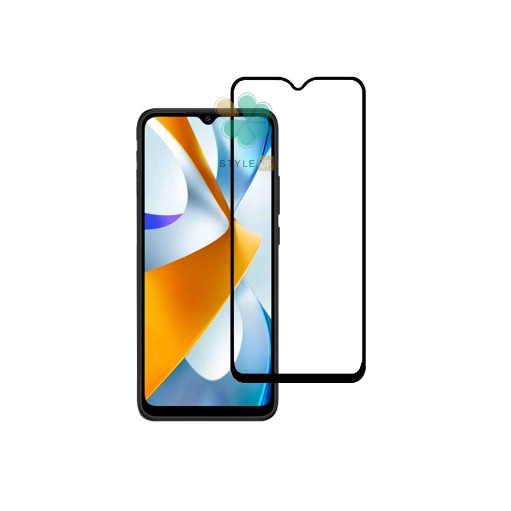 گلس گوشی شیائومی Xiaomi Poco C40 مدل تمام صفحه استایل آپ